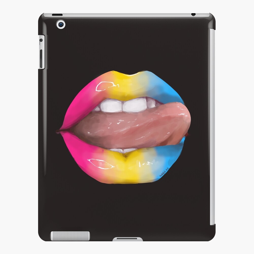 Pansexual Lgbtq Pride Rainbow Shiny Tongue Lips Ipad Case And Skin By