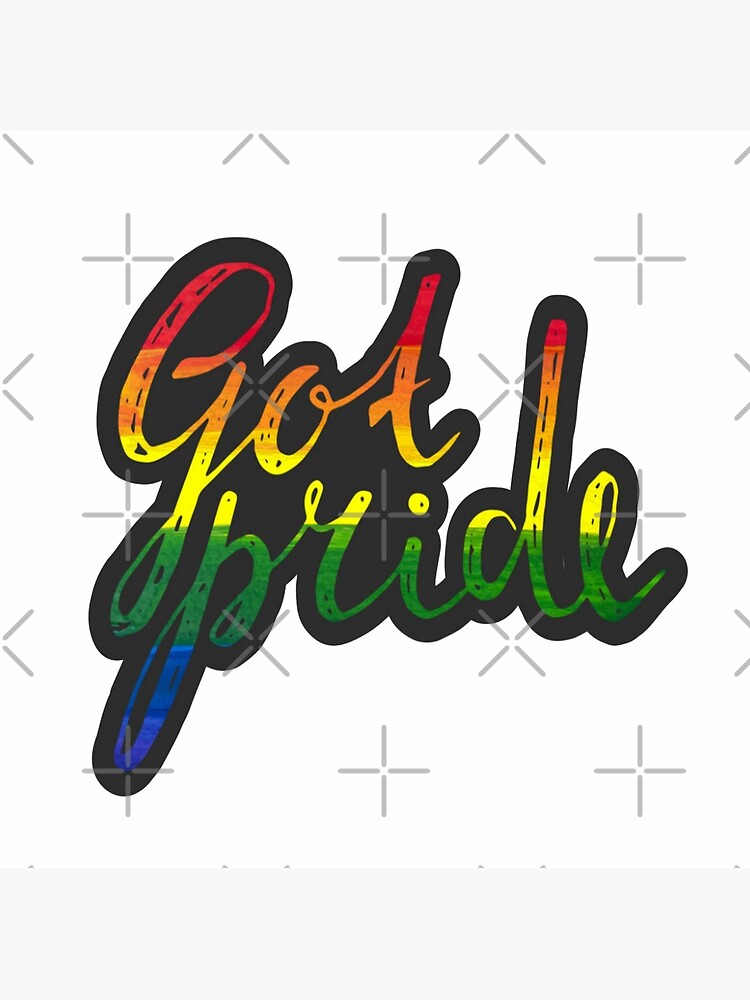 "Got Pride Handwriting Ink Label with Rainbow Pride Flag" Photographic ...