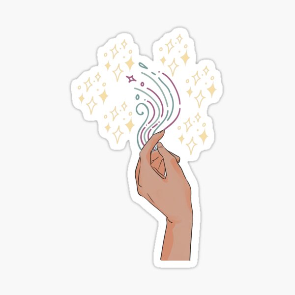 "Aesthetic Magical Hand" Sticker by WeStarDust | Redbubble