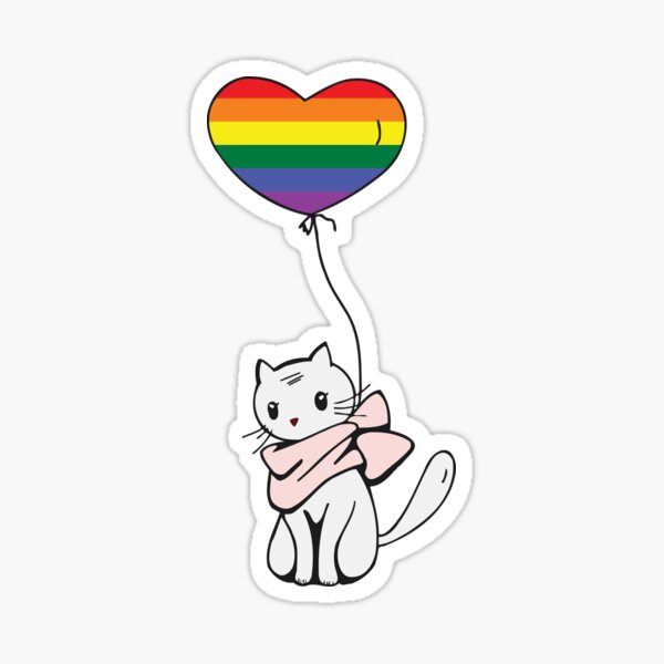 "LGBTQ Pride Month Cat Pride " Sticker for Sale by kickwear-com | Redbubble