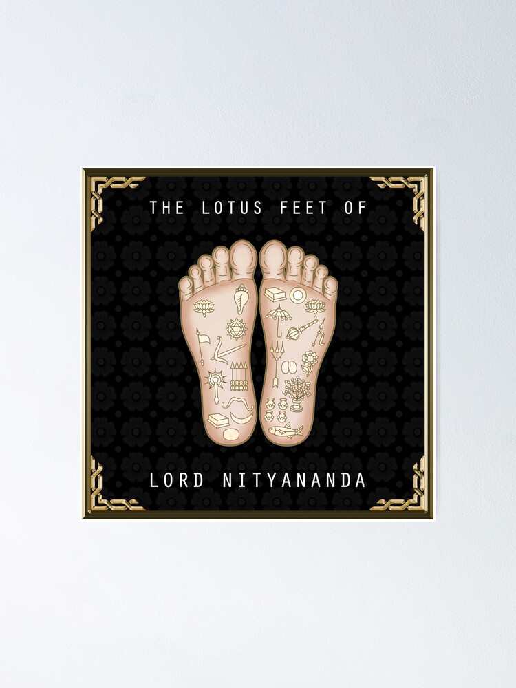 "The Lotus Feet of Sri Nityananda - black" Poster for Sale by ...