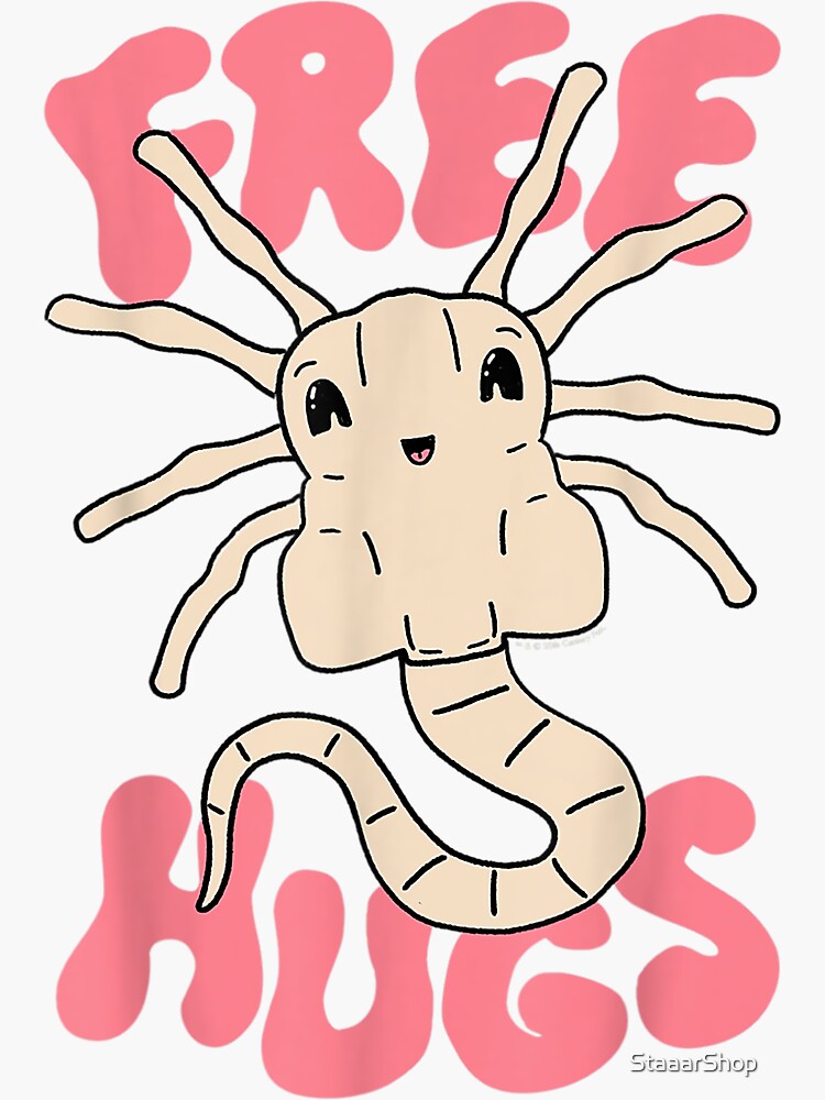"Alien Xenomorph Free Hugs " Sticker for Sale by StaaarShop | Redbubble