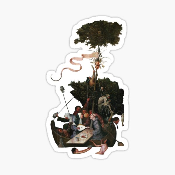 "Hieronymus Bosch - Ship of Fools" Sticker for Sale by elinaarbidane ...