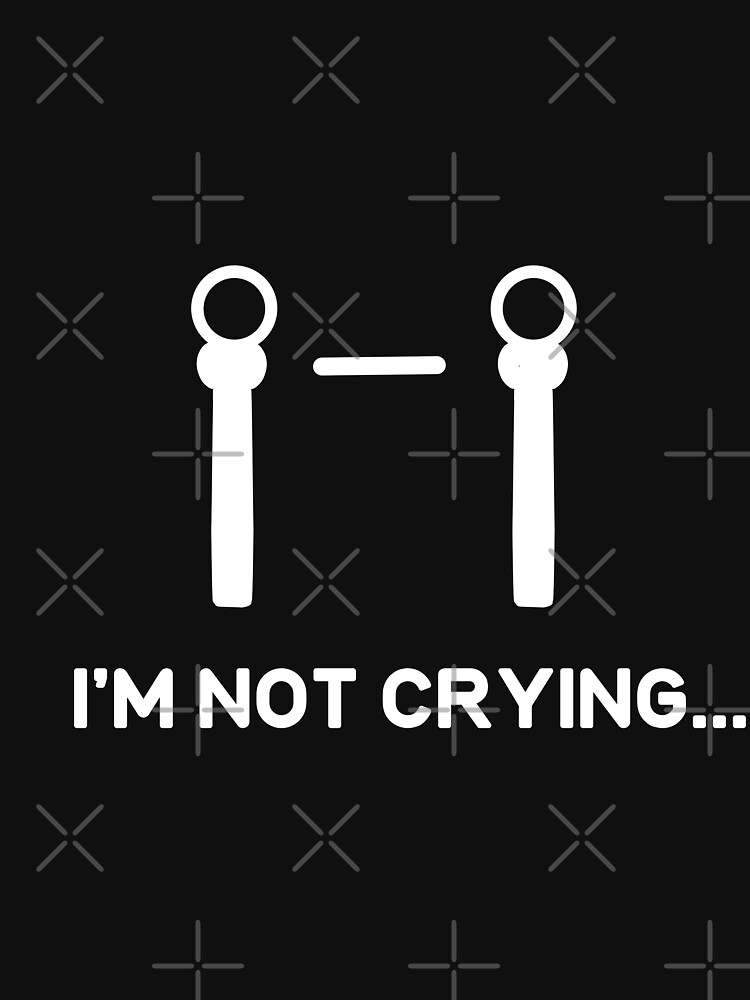 "I'm not Crying kawaii face Black and White" T-shirt for Sale by ...