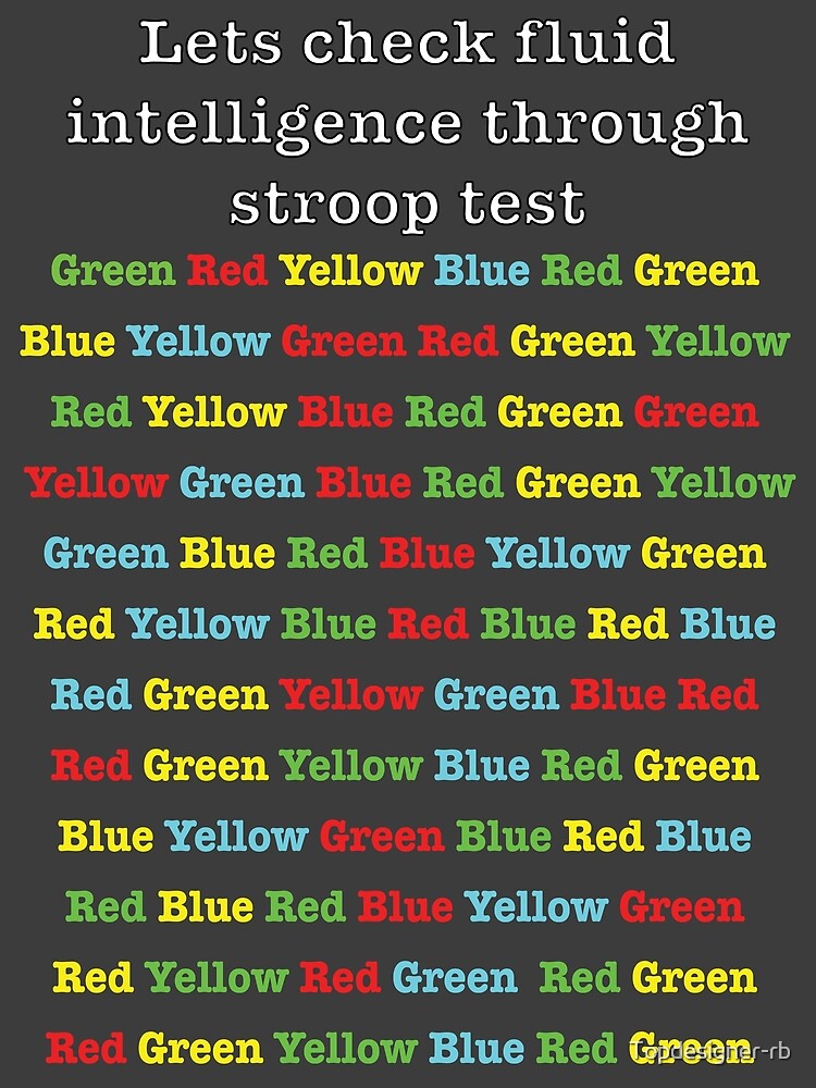 "Stroop Effect" Poster for Sale by Topdesigner-rb | Redbubble