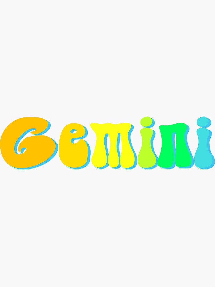 "Gemini Sticker" Sticker for Sale by marycherryy | Redbubble