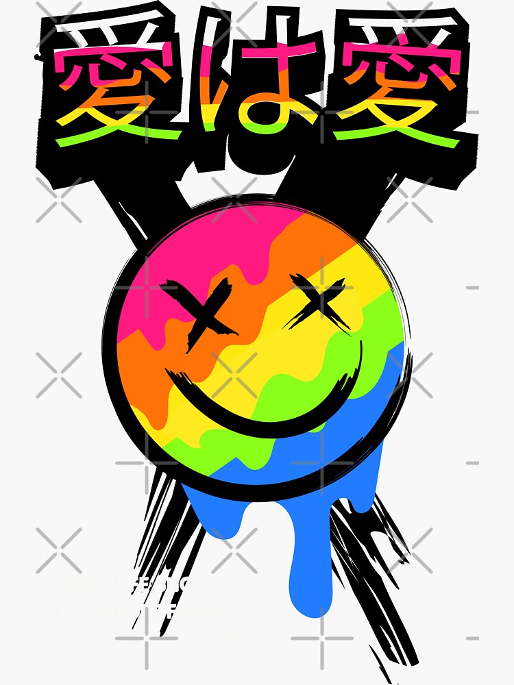 "Love is Love Smiley KANJI" Sticker for Sale by BladePatron | Redbubble