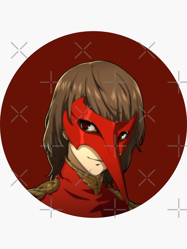 "Goro Akechi Red Crow Portrait (Persona 5/Persona 5 Royal)" Sticker for ...