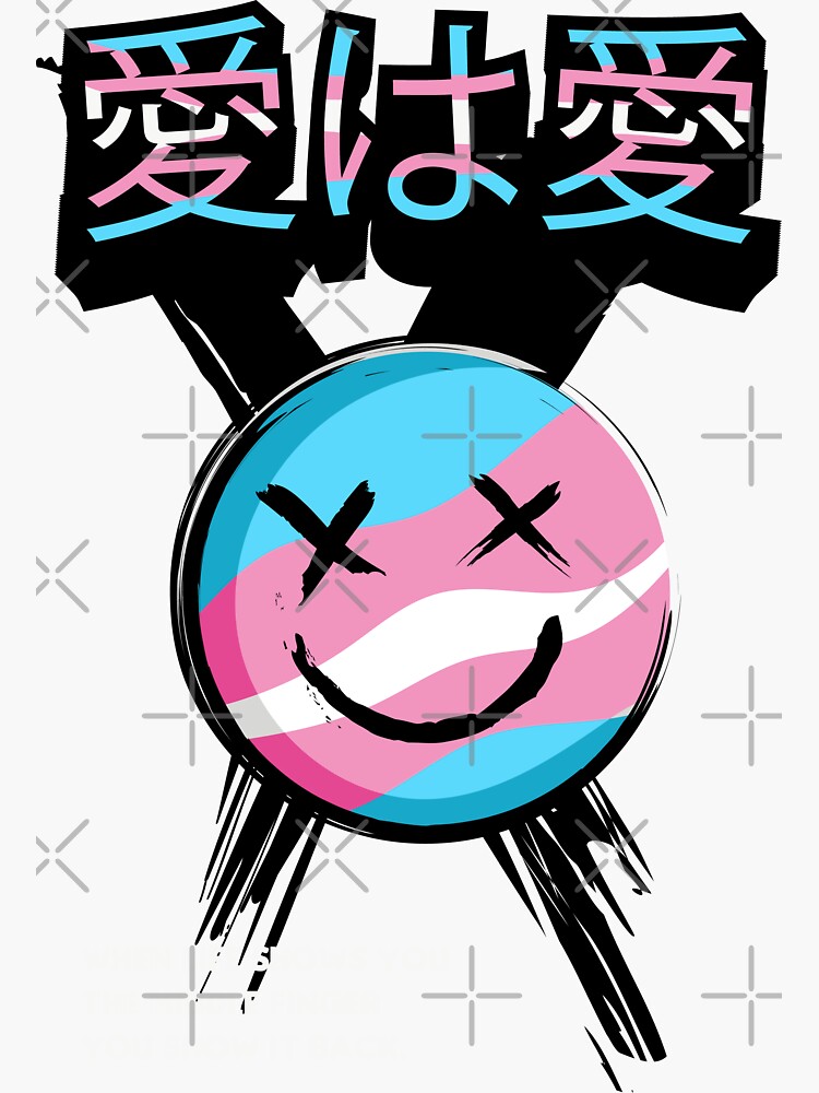 "Love is Love Smiley KANJI 5" Sticker for Sale by BladePatron | Redbubble