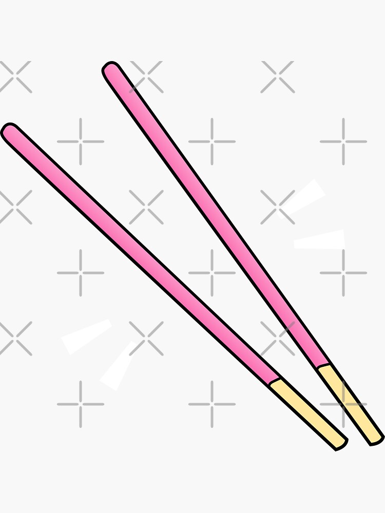 "Pink Strawberry Pocky Japanese Candy Aesthetic" Sticker for Sale by ...