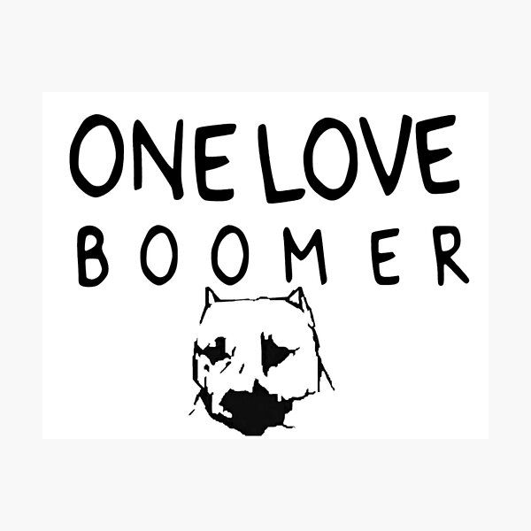 "ONE LOVE BOOMER TATTOO" Photographic Print for Sale by Daviscoatings ...