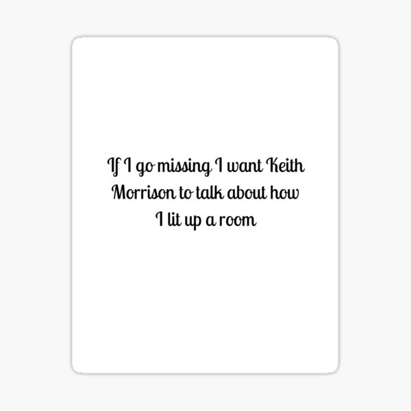 Keith Morrison Stickers | Redbubble