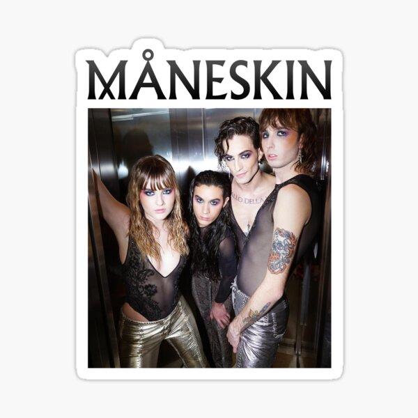 "MANESKIN Måneskin Band Merchandising" Sticker for Sale by lacato ...