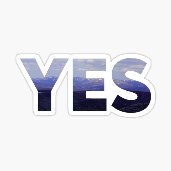 "YES scotland logo highland blue" Sticker by SheeDesign | Redbubble