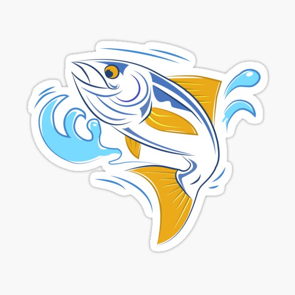 "Tuna fish jumping from the ocean ." Sticker by Babastyle | Redbubble