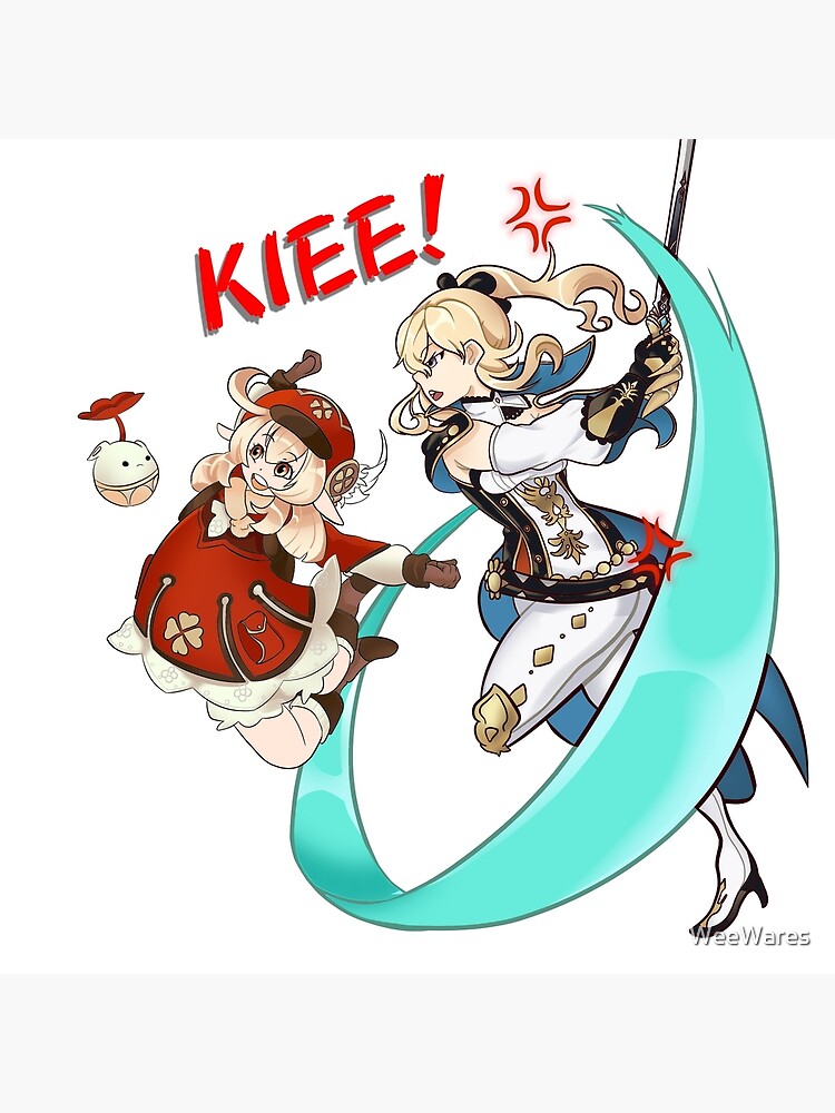 "Klee vs. Jean Genshin Impact" Poster for Sale by WeeWares | Redbubble