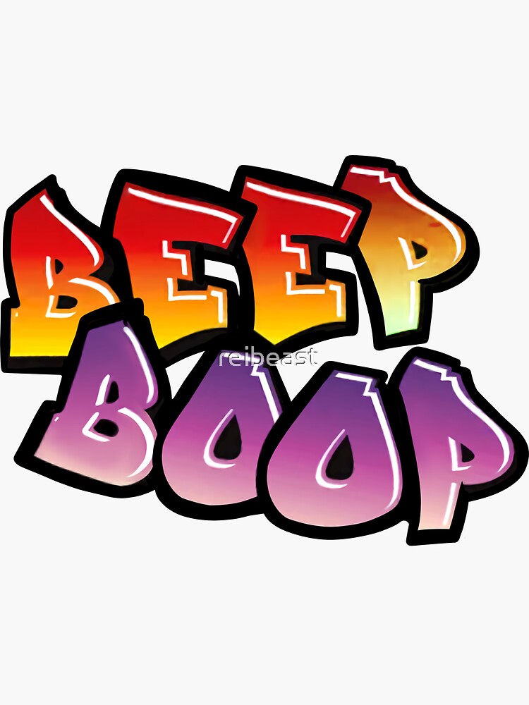 ""Beep Boop" FNF inspired design" Sticker for Sale by reibeast | Redbubble