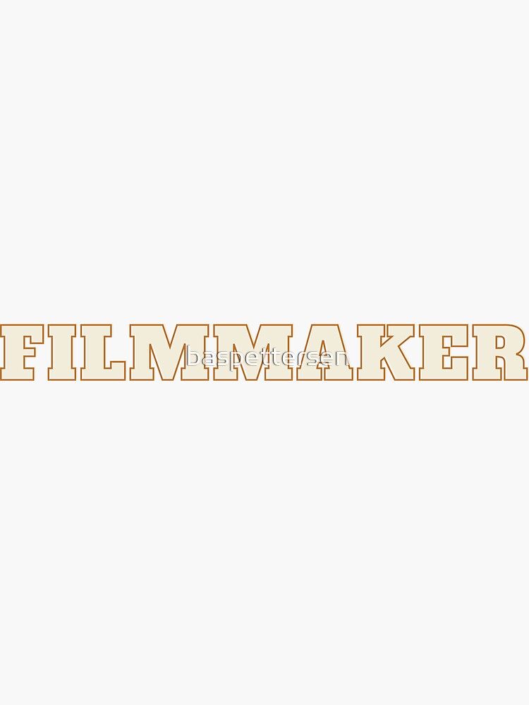 "filmmaker" Sticker for Sale by baspettersen | Redbubble