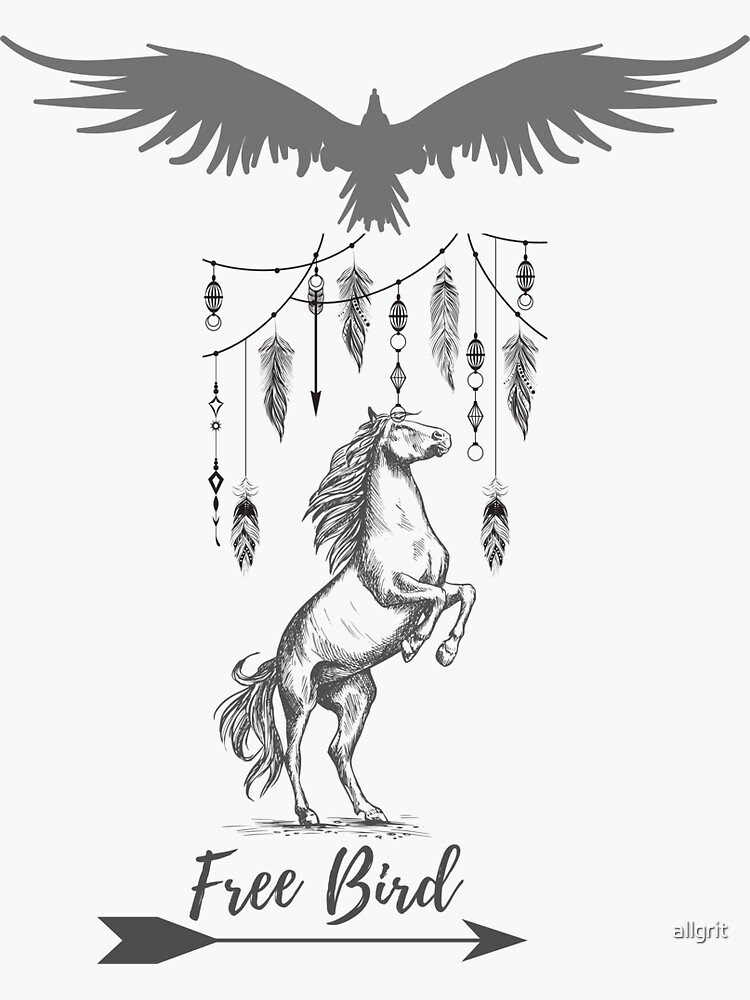 "Free Bird " Sticker for Sale by allgrit | Redbubble