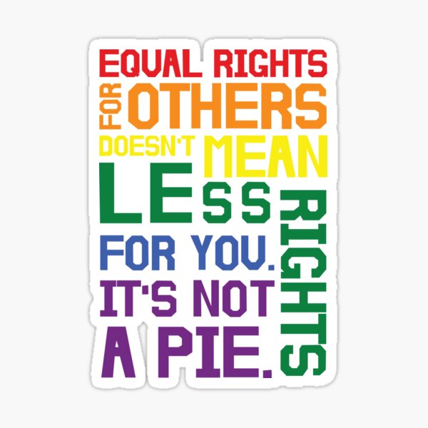 "Equal Rights Pride 2021 Design " Sticker for Sale by boopsblunt ...