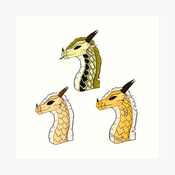 "Blister, Blaze, and Burn - Wof wings of fire " Art Print by Emerald764 ...