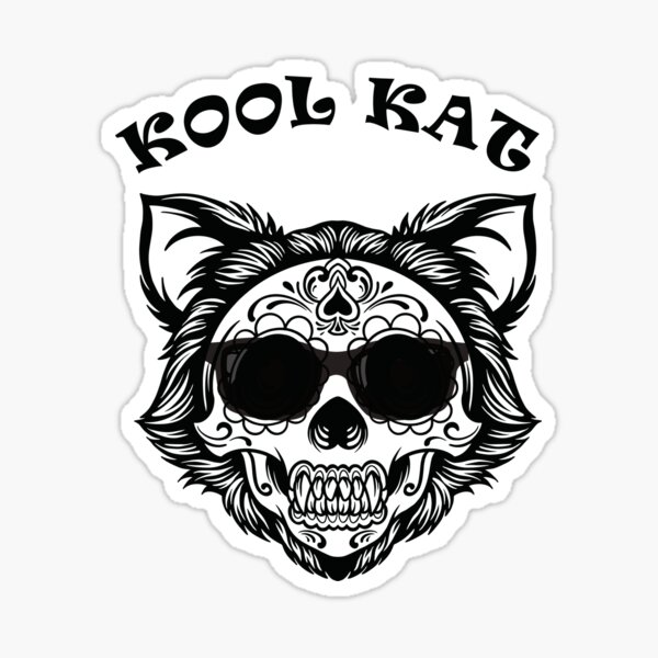 "Kool Kat with Sunglasses" Sticker for Sale by Fiona-Lynn | Redbubble