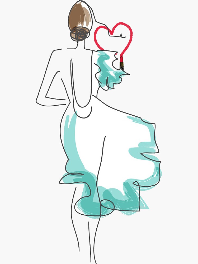 "Women walking line art" Sticker for Sale by Magdahl | Redbubble