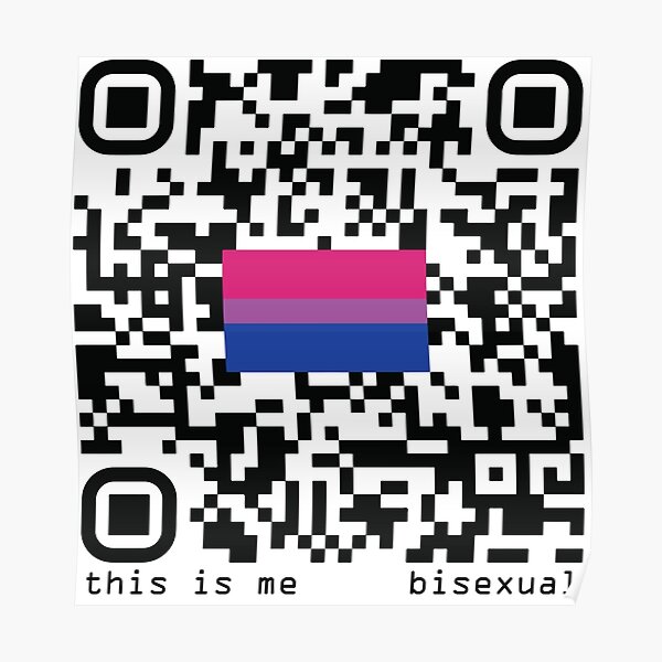 "This Is Me Pride QR Code - Bisexual" Poster by CodeCherry | Redbubble