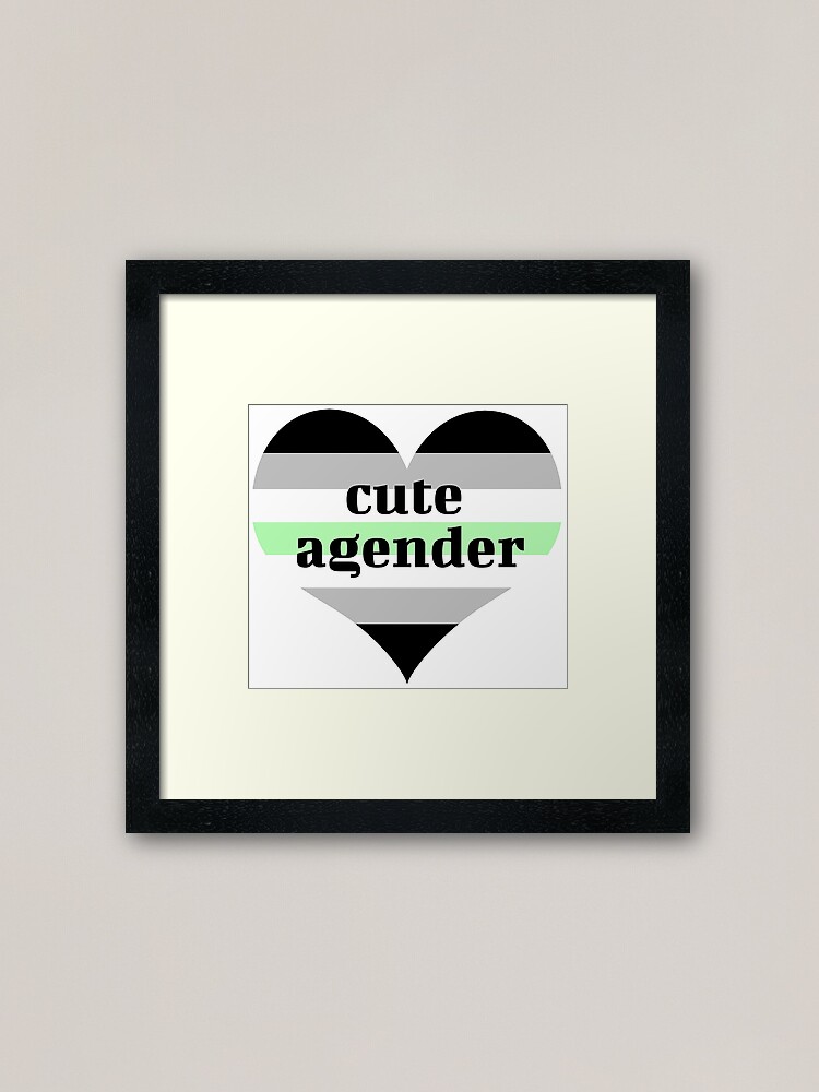 "cute agender!" Framed Art Print for Sale by strasberrie | Redbubble