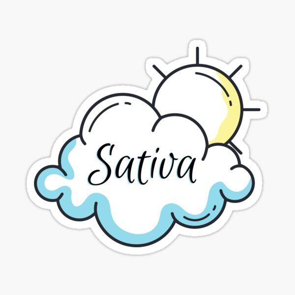 "sativa clouds" Sticker for Sale by smokelikeagirl | Redbubble