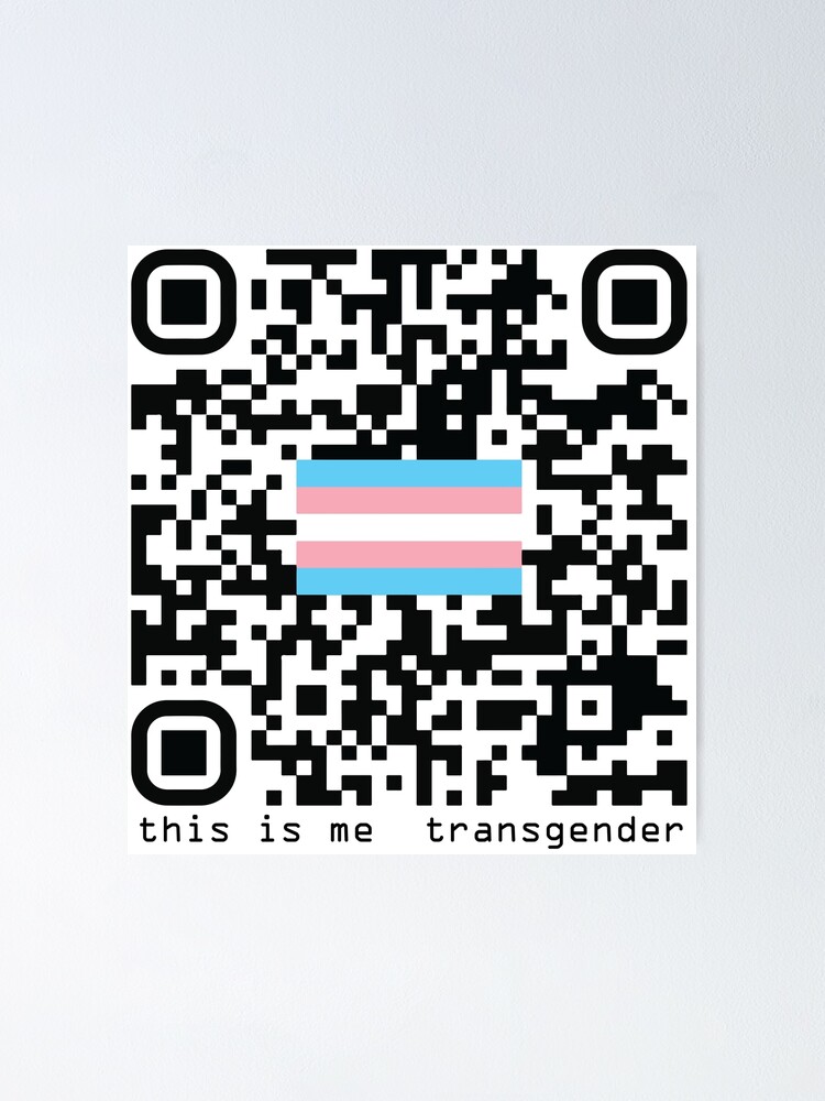 "This Is Me Pride QR Code - Transgender" Poster by CodeCherry | Redbubble