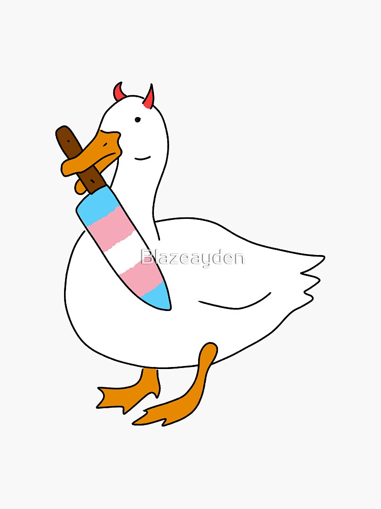 "trans duck" Sticker for Sale by Blazeayden | Redbubble