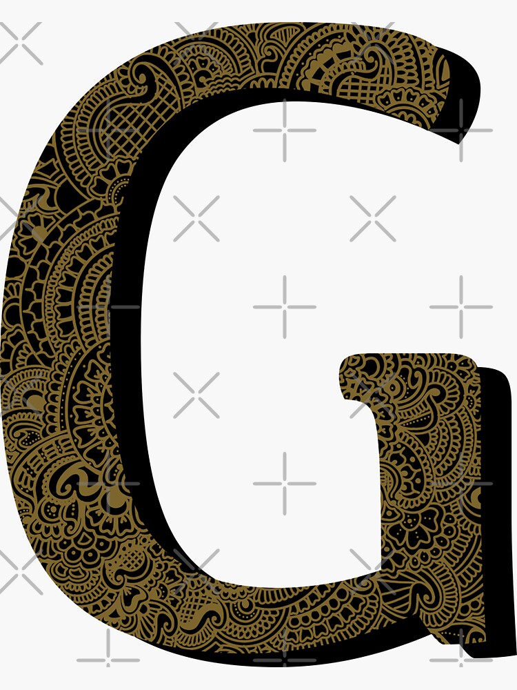 "G - Monogram " Sticker by jasleenM | Redbubble