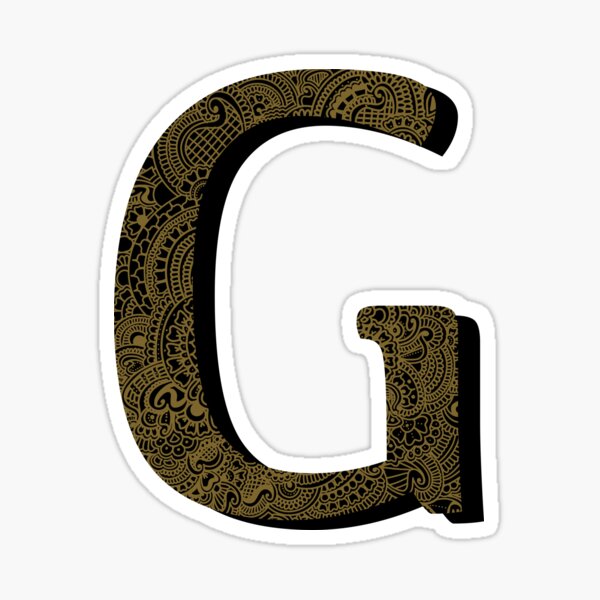 "G - Monogram " Sticker by jasleenM | Redbubble