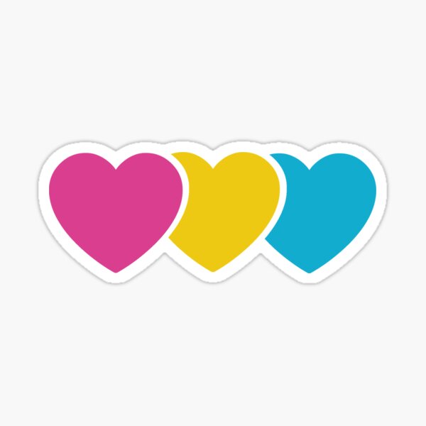 "Pan Pride LGBT Heart" Sticker by AkemiMari | Redbubble