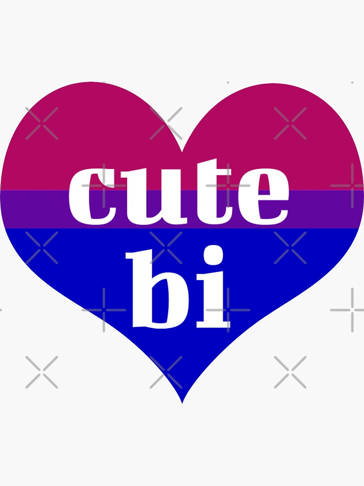 "cute bi!" Sticker by strasberrie | Redbubble