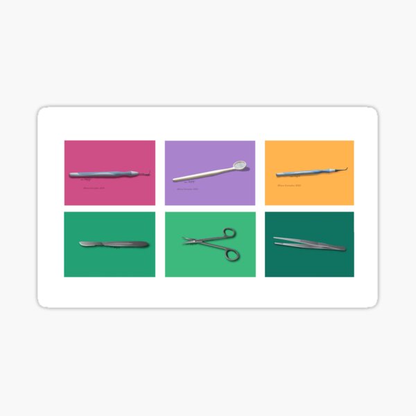 "Colorful Dental and Dissection Tools" Sticker for Sale by sara-anais ...