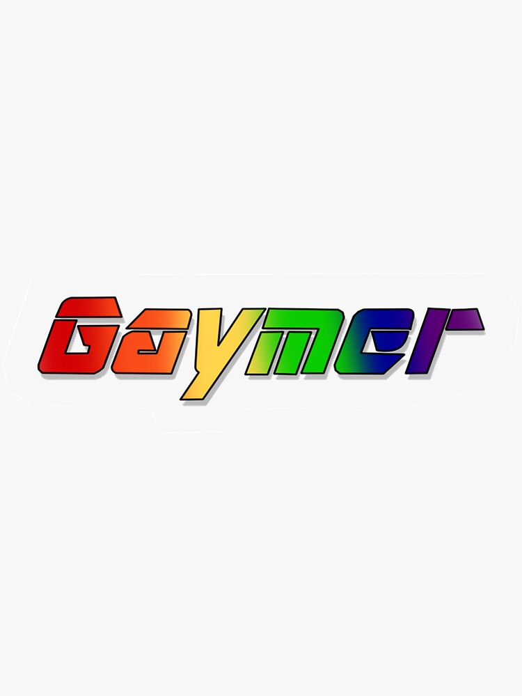 "Rainbow Gaymer With Background" Sticker for Sale by MaxArt2021 | Redbubble