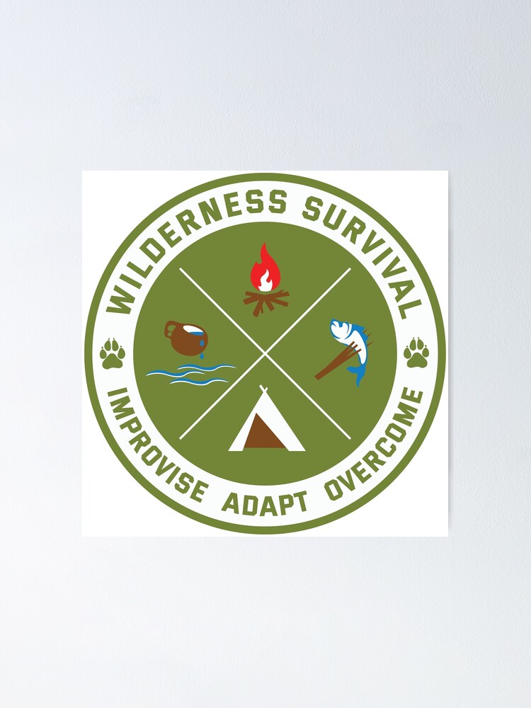 "Wilderness Survival" Poster by badgework | Redbubble