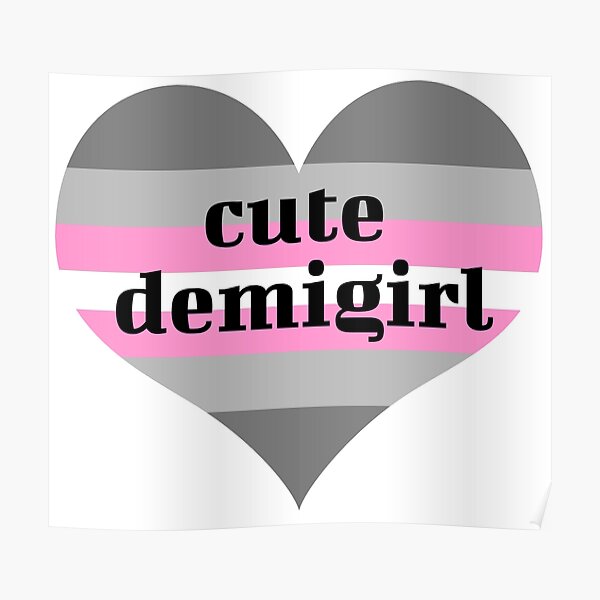 "cute demigirl!" Poster for Sale by strasberrie | Redbubble
