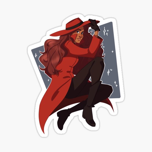"Carmen Sandiego!" Sticker by ArtOfNina | Redbubble
