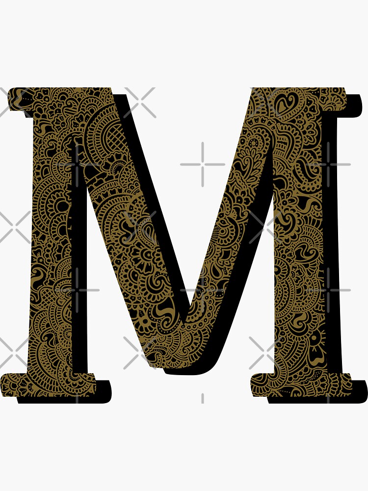 "M - Monogram " Sticker by jasleenM | Redbubble
