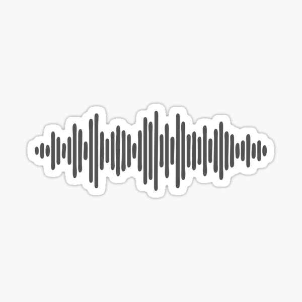 "sound wave digital" Sticker for Sale by wshStudio | Redbubble