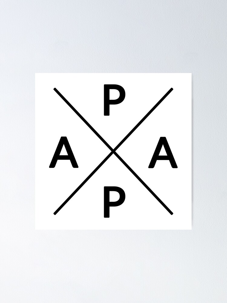 "PAPA or PAAP? Quadrants (Black Printed Design)" Poster for Sale by ...