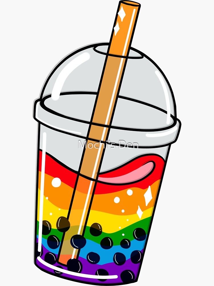 "LGBTQ+ Pride Boba" Sticker for Sale by momoclub | Redbubble