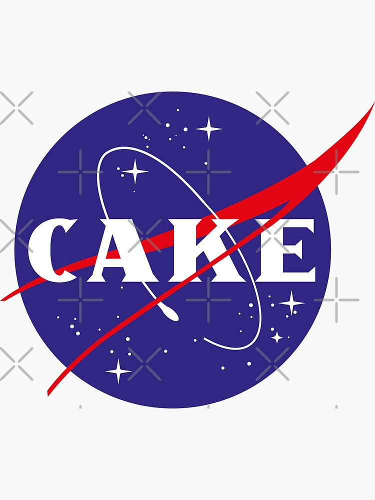 "CAKE NASA LOGO" Sticker for Sale by Fyms | Redbubble