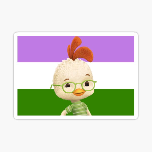 "Genderqueer Pride - Chicken Little" Sticker by onisam | Redbubble
