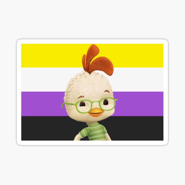 "Nonbinary Pride - Chicken Little" Sticker for Sale by onisam | Redbubble