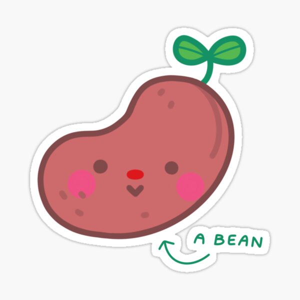 "a bean " Sticker for Sale by fairykun | Redbubble