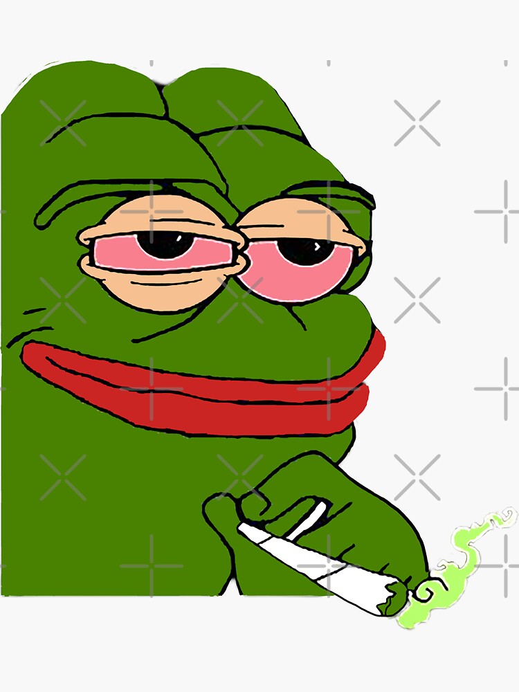 Pegatina «Pepe the Frog Meme Cartoon Stoner Graphic» de catvclark ...